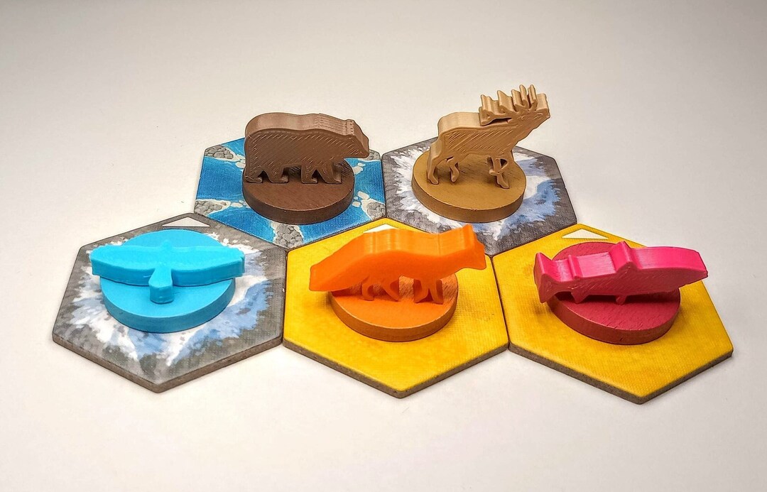 Cascadia/cascadia Landmarks Animal Tokens - Etsy