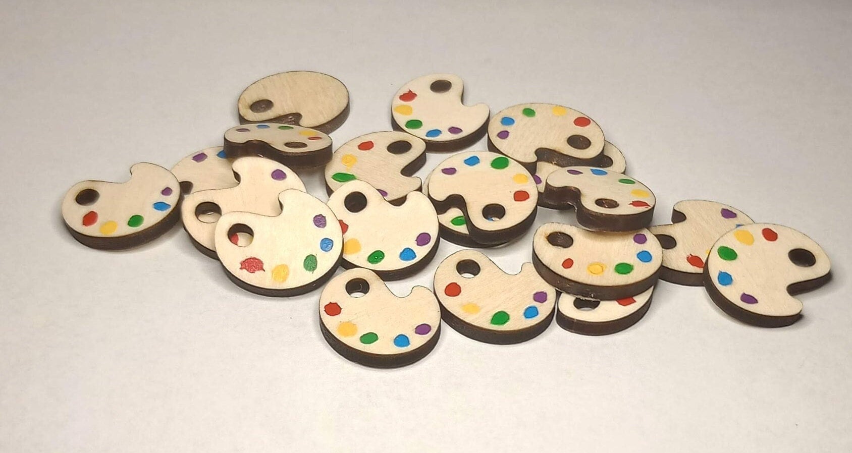 Canvas Wooden Paint Palette Tokens - Etsy
