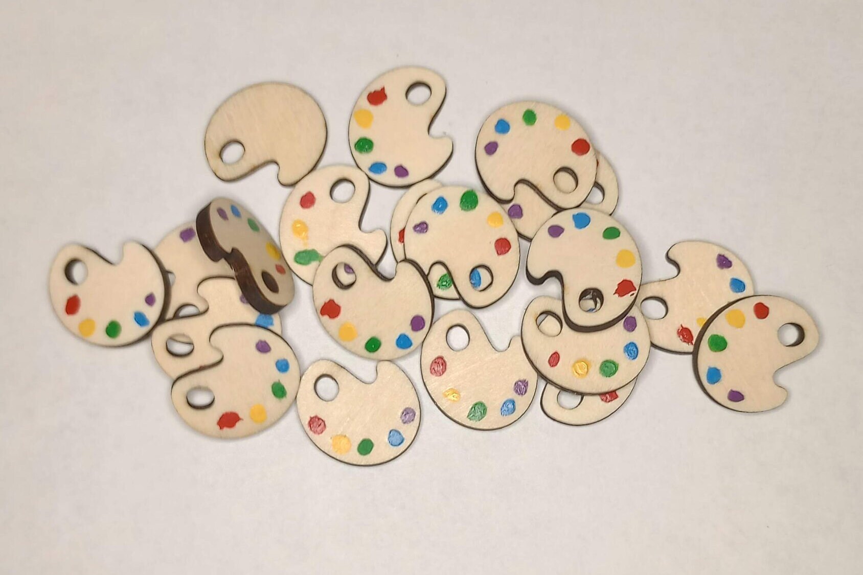 Canvas Wooden Paint Palette Tokens - Etsy