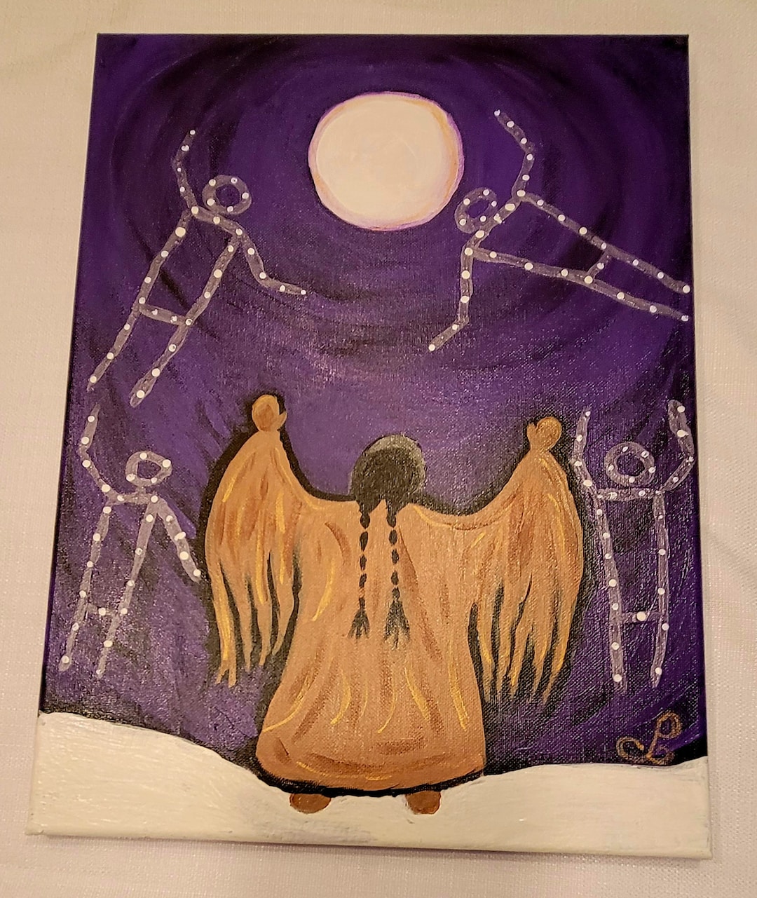 Acrylic Indigenous "little Spirit Moon" Art - Etsy