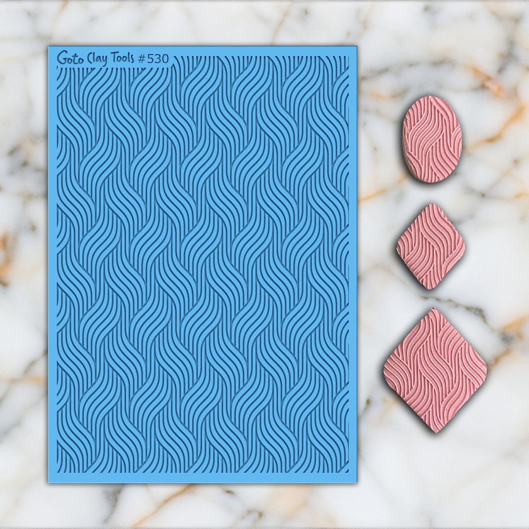 Art Deco Weave Texture Mat for Polymer Clay, Polymer Clay Rubber ...