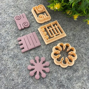 Adinkra Symbol Clay Cutters, Polymer Clay Cutter for Earring Making, African Style Clay Cutters ...