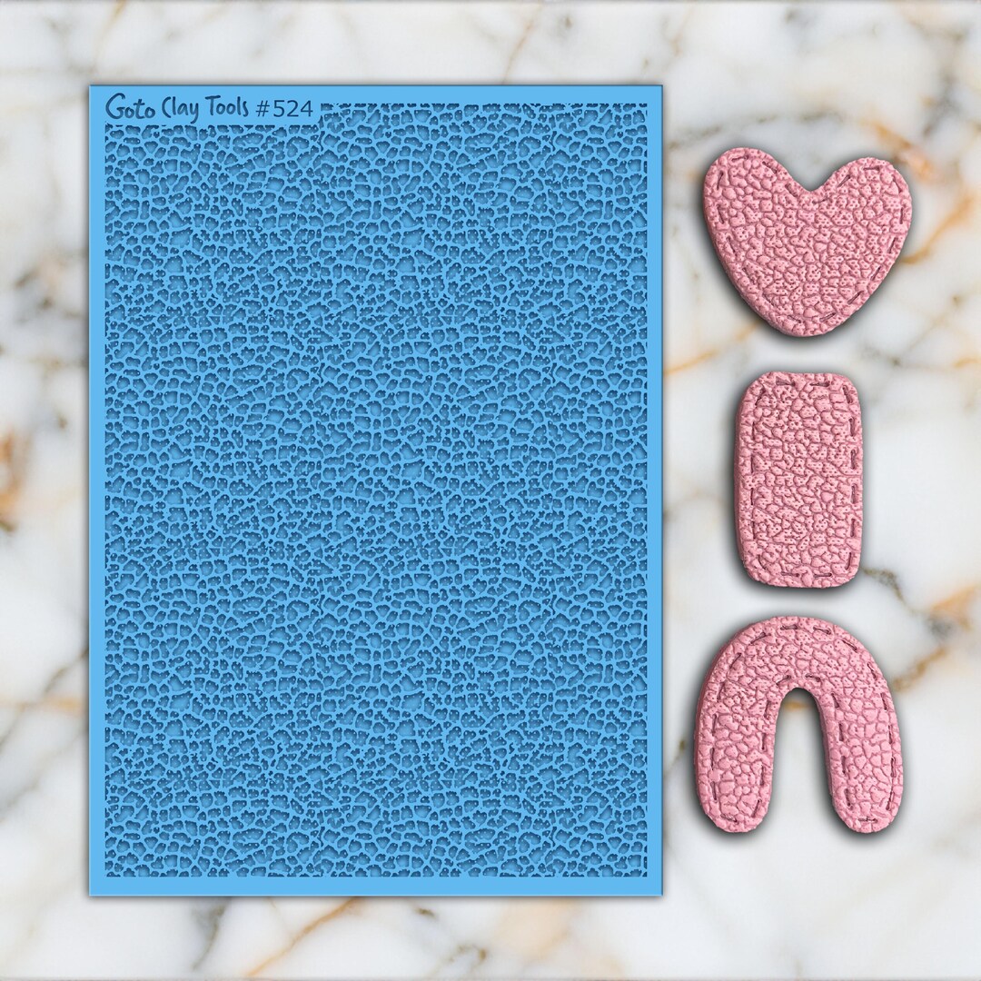 Leather Texture Mat for Polymer Clay, Polymer Clay Rubber Texture Mat ...