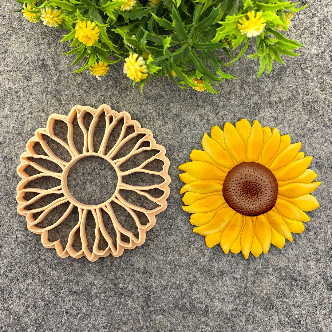 Sunflower Trinket Dish Cutter, Ring Dish Clay Cutter, Trinket Dish Clay ...