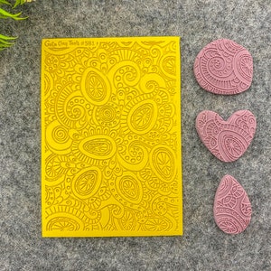 Doodle Texture Mat for Polymer Clay, Polymer Clay Rubber Texture Mat ...