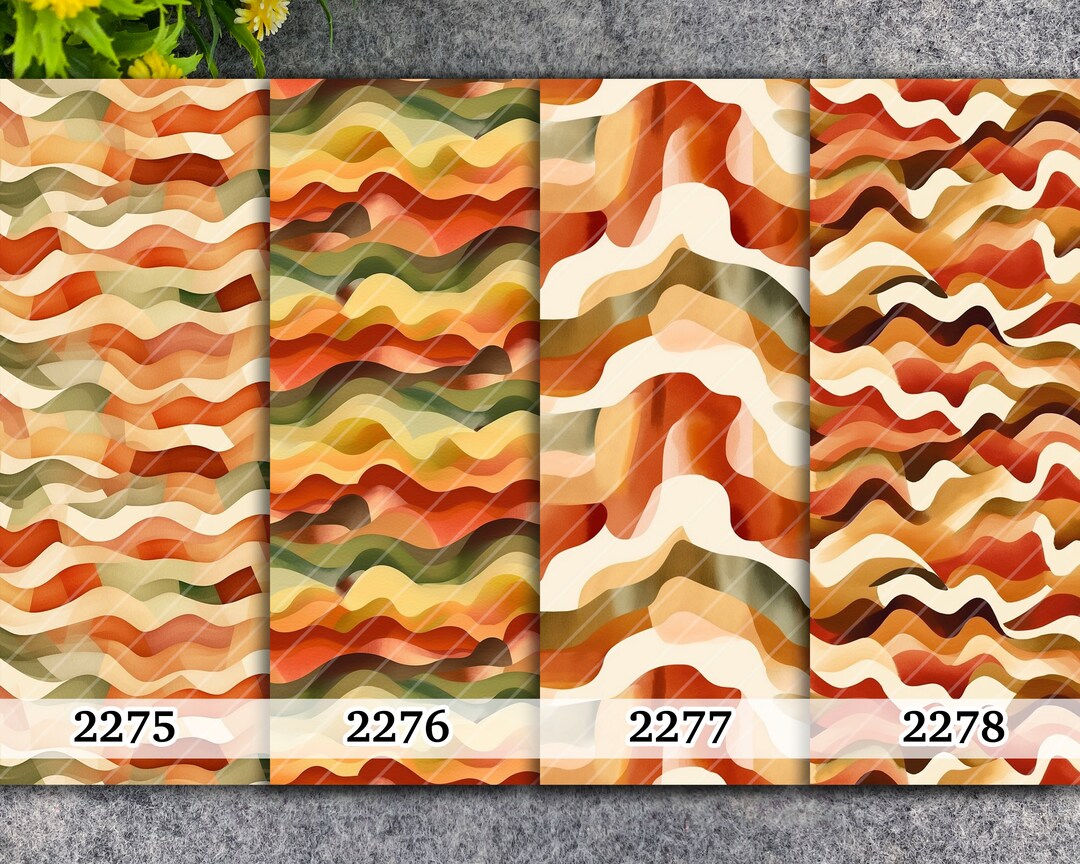 Water Soluble Transfer Paper for Polymer Clay, Earth Tone Waves Pattern ...