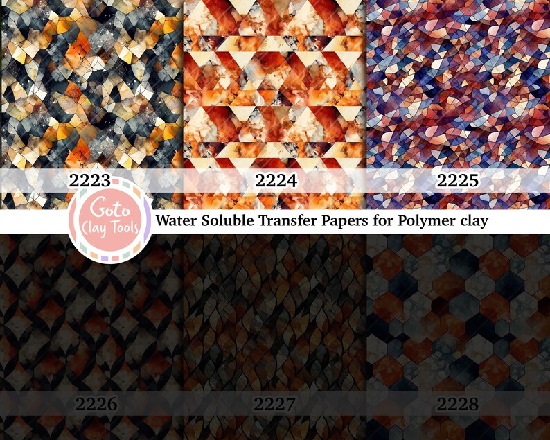 Liquid Marble Tile Pattern Transfer Paper for Polymer Clay - Etsy