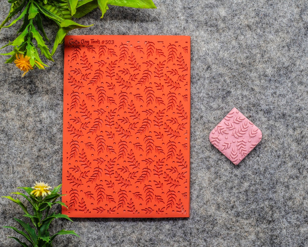 Leaves Texture Mat for Polymer Clay, Polymer Clay Rubber Texture Mat ...