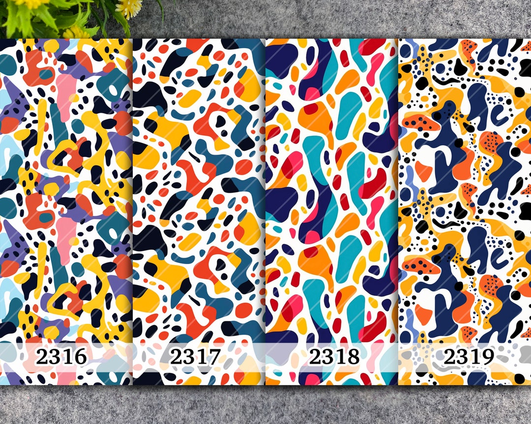 Water Soluble Transfer Paper for Polymer Clay, Colorful Abstract ...