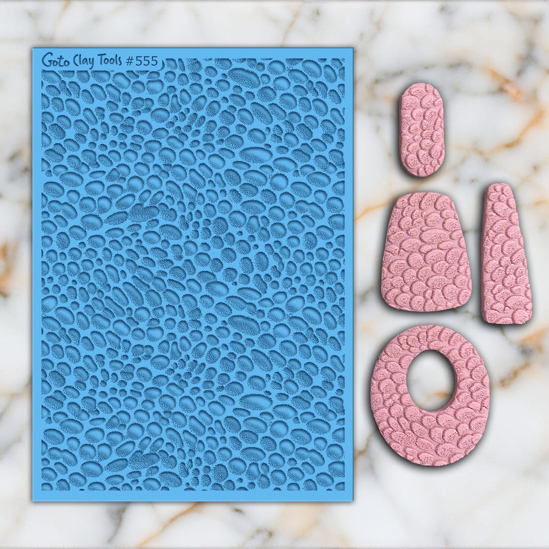 Pebbles Texture Mat for Polymer Clay, Polymer Clay Rubber Texture Mat ...