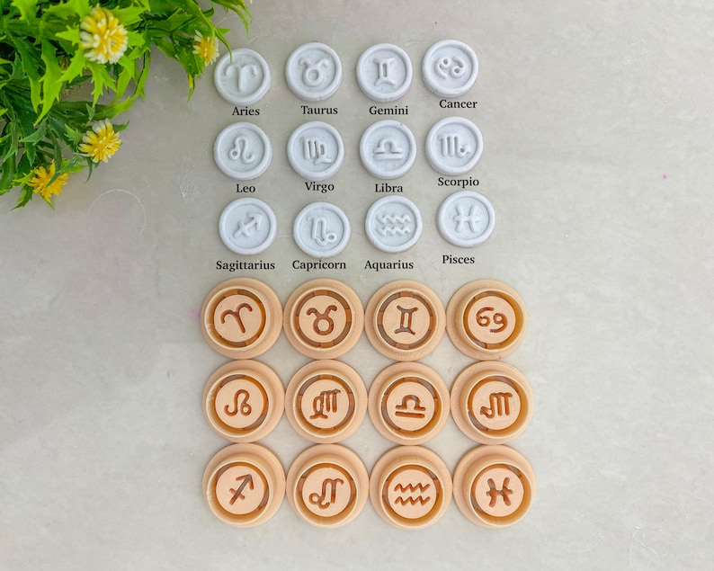 Zodiac Sign Clay Cutters: 3D Printed Astrological Symbols - Etsy