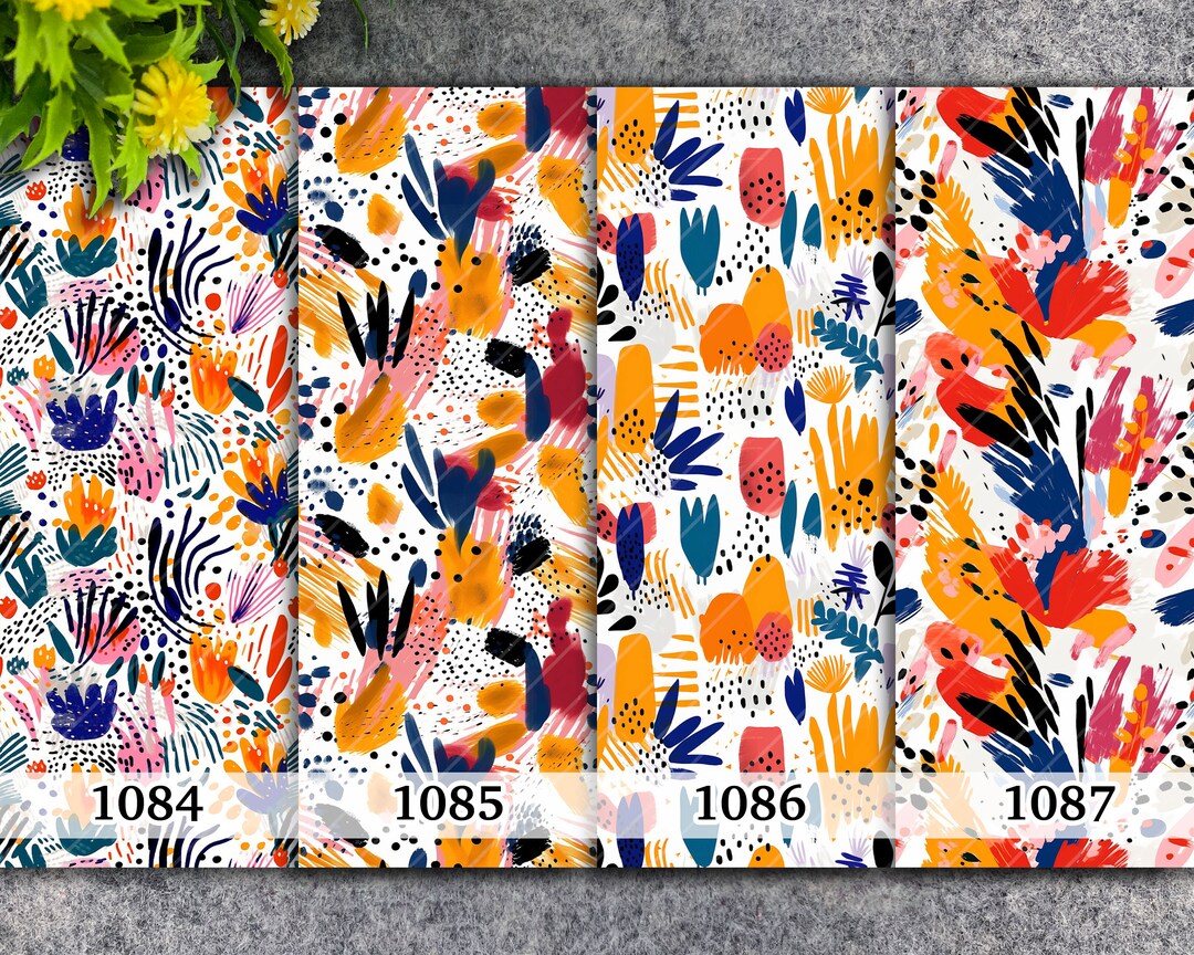 Water Soluble Transfer Paper for Polymer Clay, Abstact Colorful Strokes ...