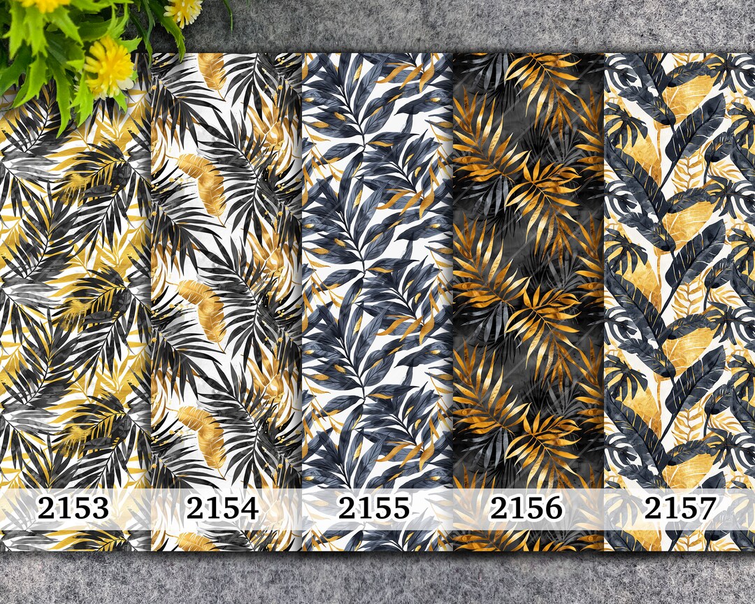 Water Soluble Transfer Paper for Polymer Clay, Gold and Black Tropical ...