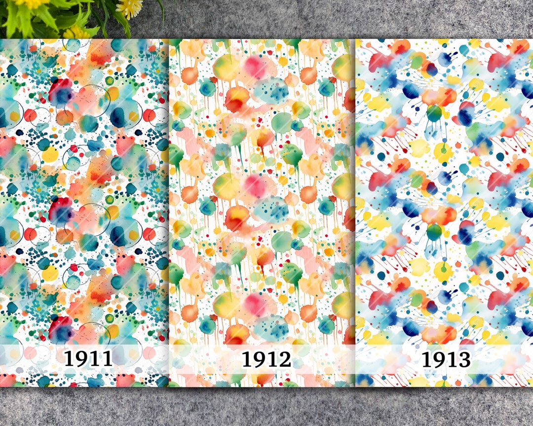 Water Soluble Transfer Paper for Polymer Clay, Colorful Watercolor ...