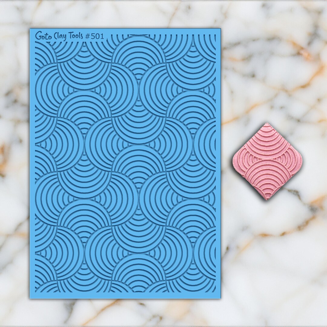 Overlapping Circles Texture Mat for Polymer Clay, Polymer Clay Rubber ...