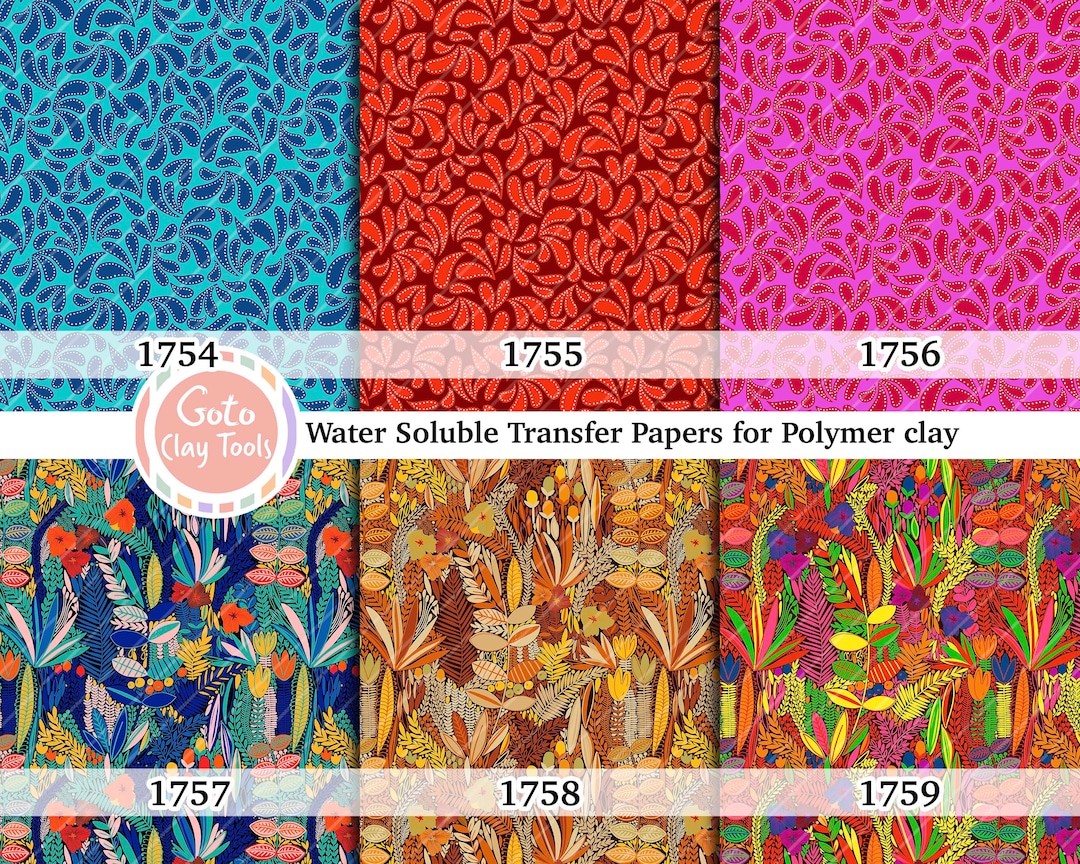 Water Soluble Transfer Paper for Polymer Clay, African Ankara Pattern ...
