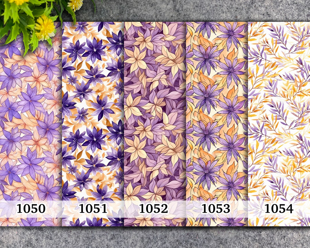 Water Soluble Transfer Paper for Polymer Clay, Purple Watercolor Floral ...