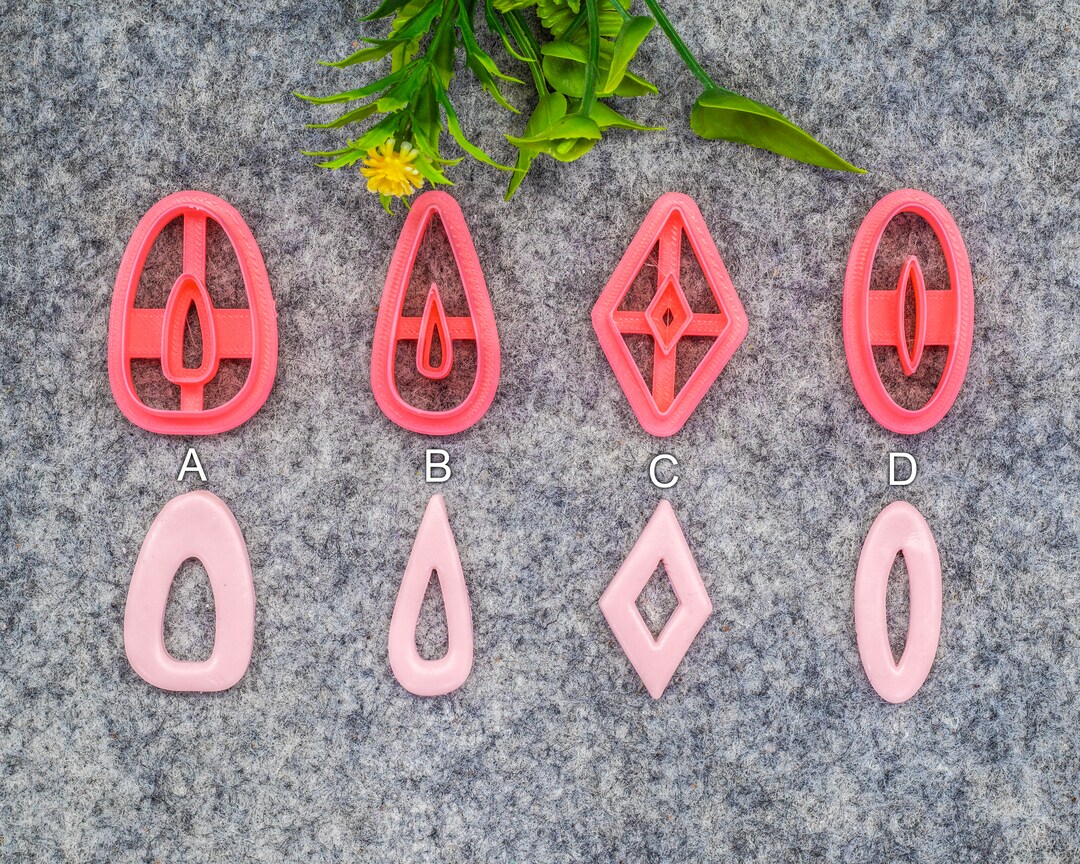 Organic Shape Polymer Clay Cutter, Clay Earring Cutters, Polymer Clay ...