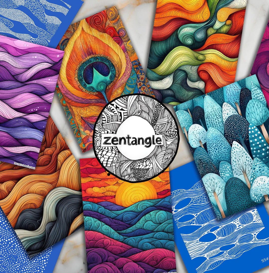 50% OFF FULL BUNDLE of Zentangle Collection, 27 Transfer Papers and 21 ...