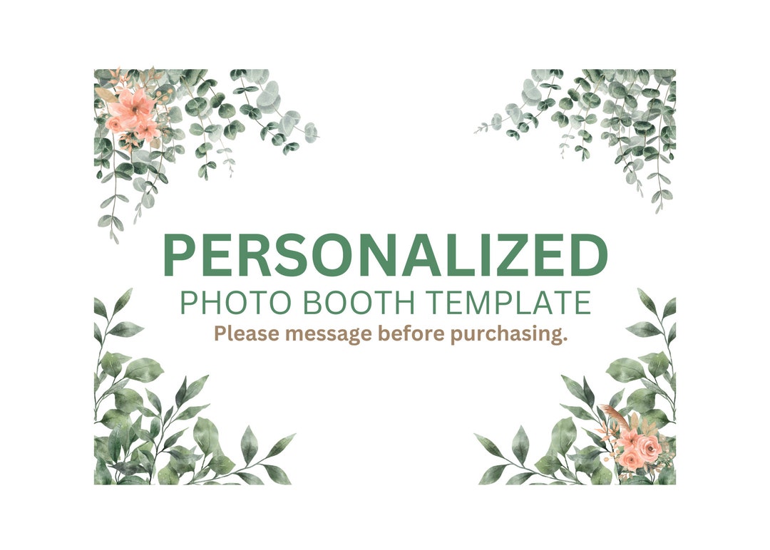 Custom Photo Booth Template Design, Custom Digital Photo Booth Template ...