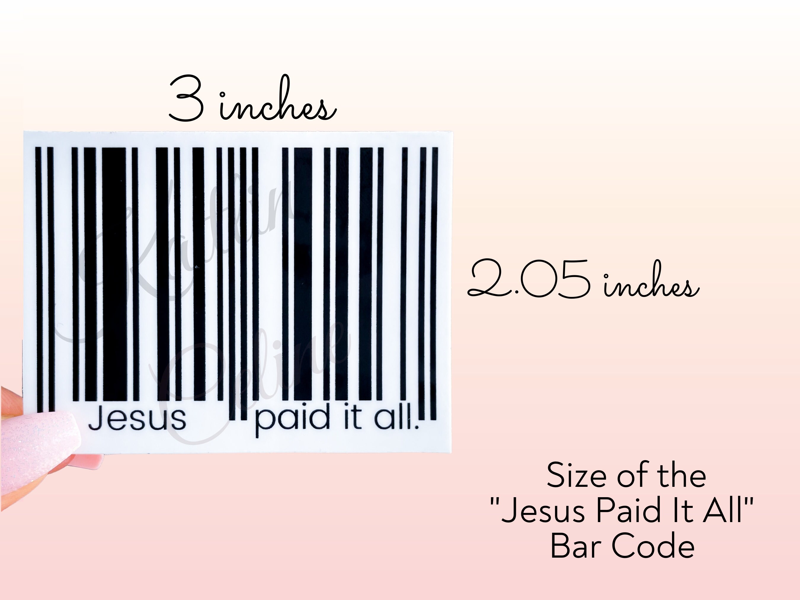 Barcode Sticker Jesus Paid It All Sticker - Etsy