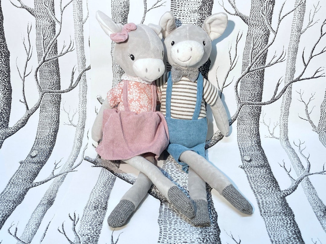 Personalised Cuddly 43cm Toy Donkey Boy and Girl Plush Toy - Etsy UK