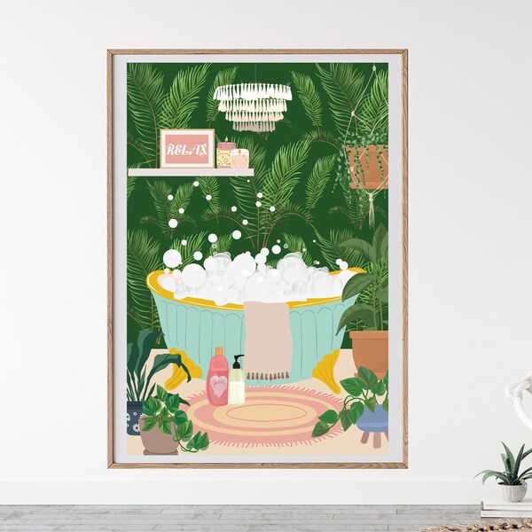 Bubble Bath Print - Etsy