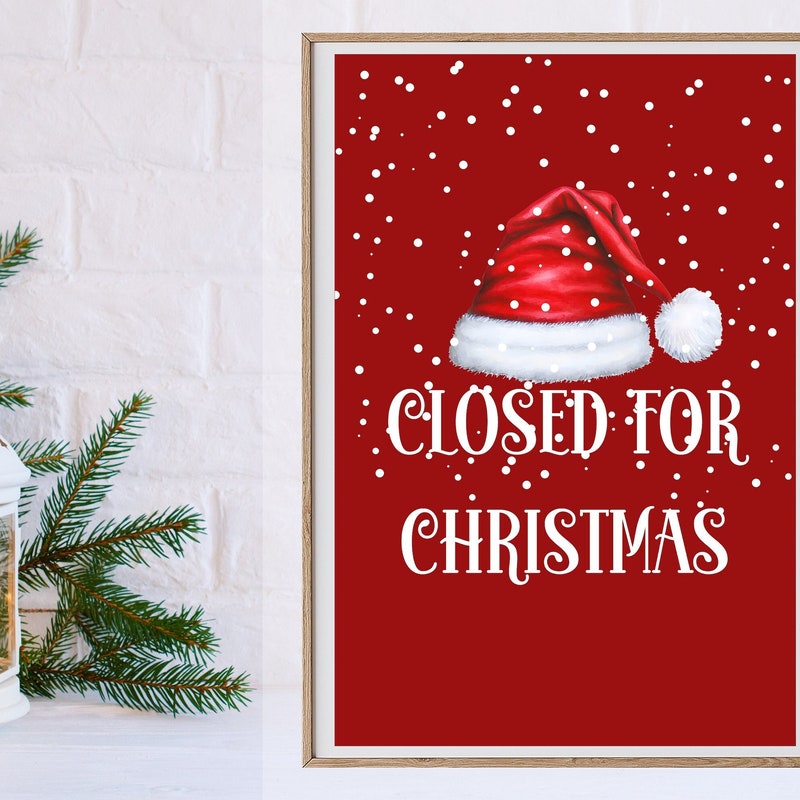 Christmas Holidays Closed Sign - Etsy