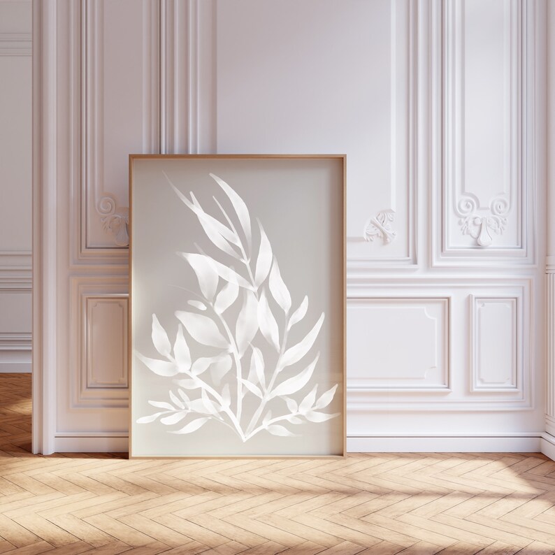 Neutral Botanical Gallery Wall Set, Boho Botanical Print Set of Three ...