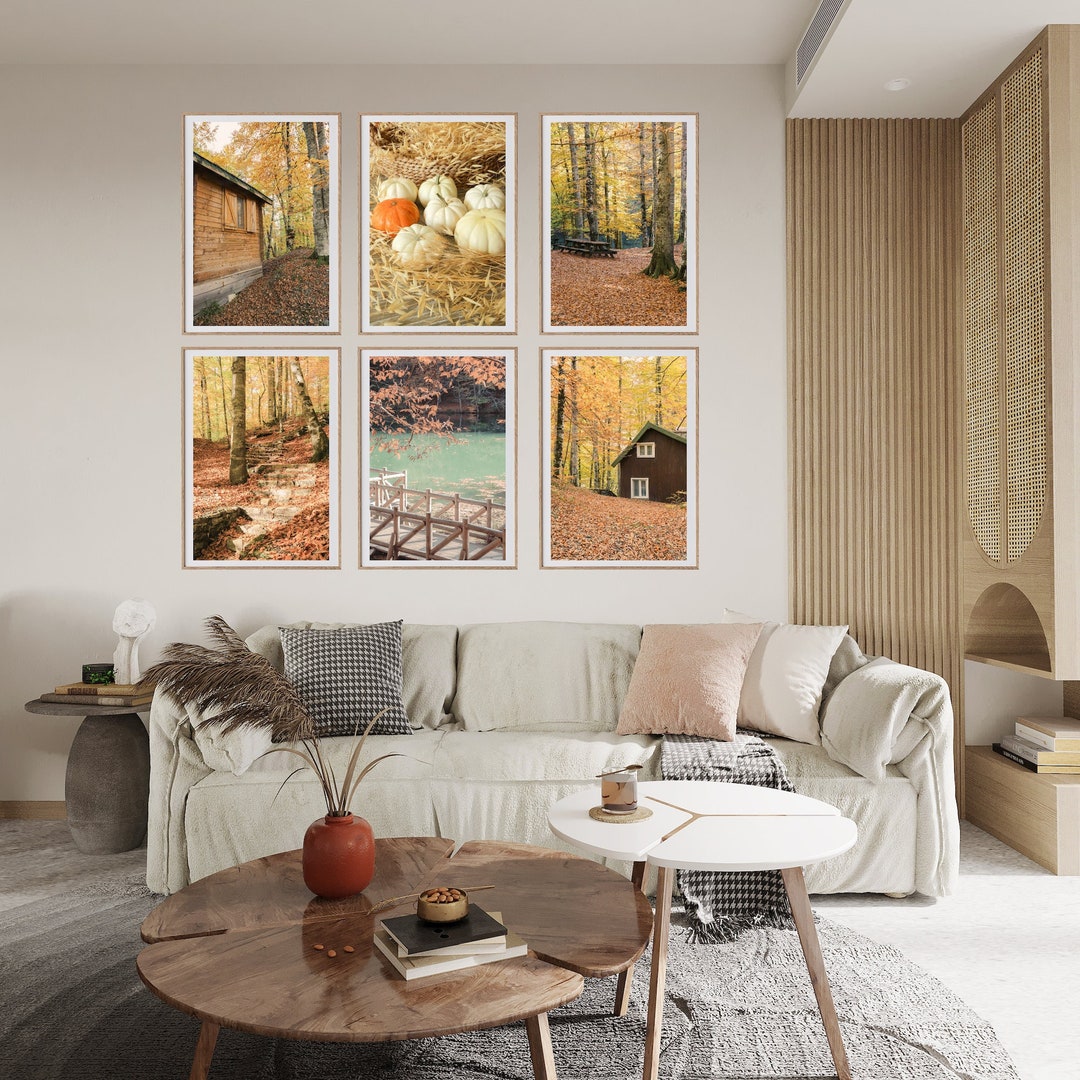 Fall Gallery Wall Set, Autumn Set of Six Prints, Digital Download ...