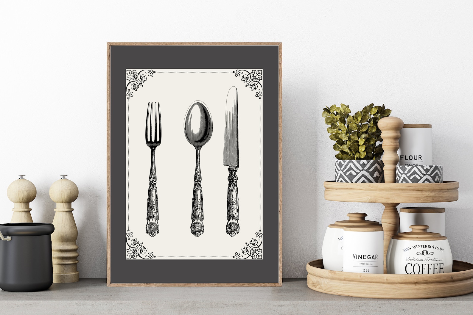 Vintage Silverware Print, Vintage Cutlery Wall Art, DIGITAL DOWNLOAD ...