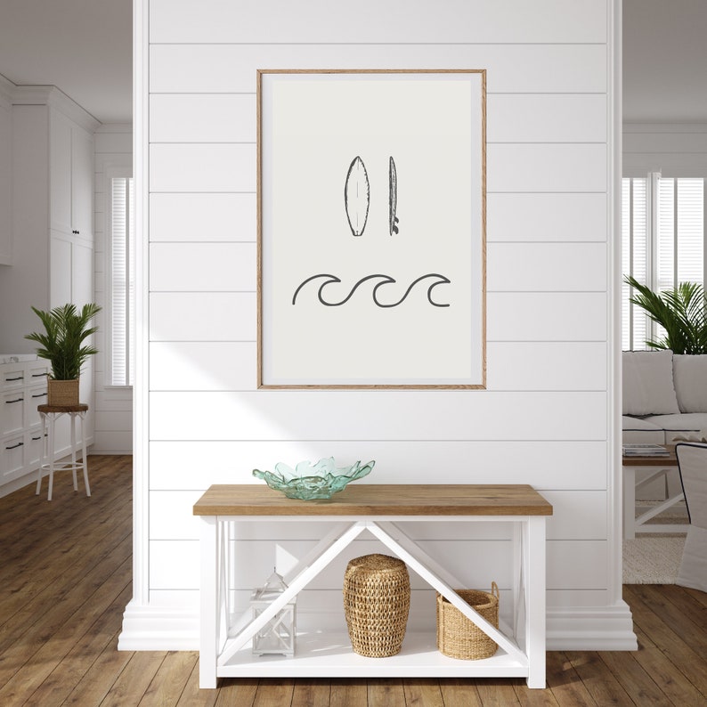 Boho Surf Gallery Wall Set, Pray for Surf, Sea, Sand, Sun, Neutral Set ...