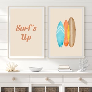 Surf's Up, Surf's up Wall Art, Surfboard Wall Art, Digital Download ...
