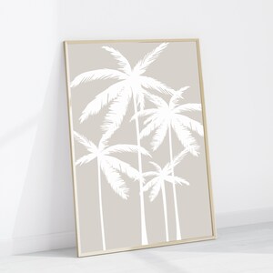 Palm Tree Print, Neutral Wall Art, DIGITAL DOWNLOAD, Palm Tree Wall Art ...