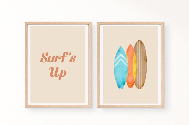 Surf's Up, Surf's up Wall Art, Surfboard Wall Art, Digital Download ...