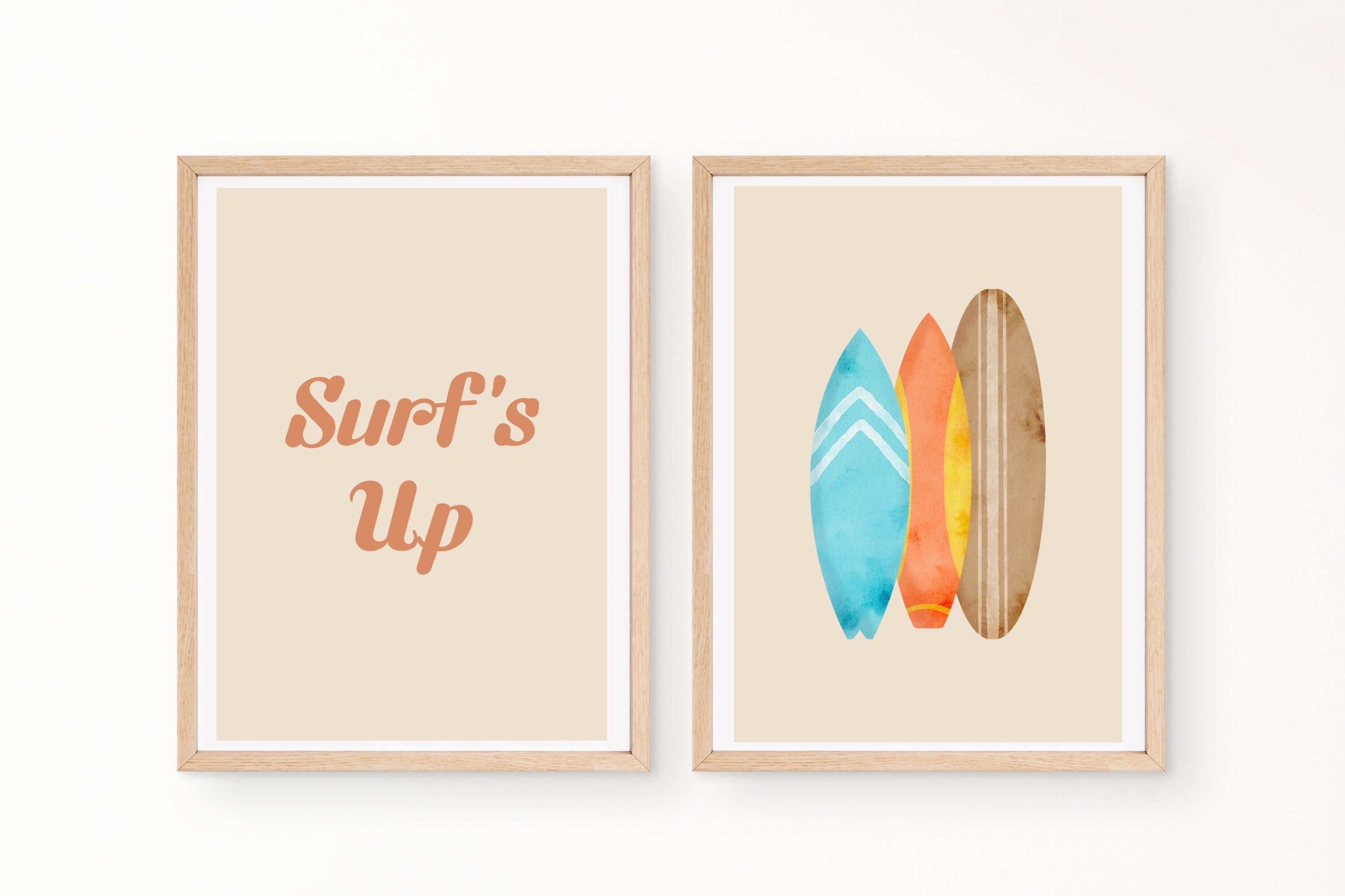 Surf's Up, Surf's up Wall Art, Surfboard Wall Art, Digital Download ...