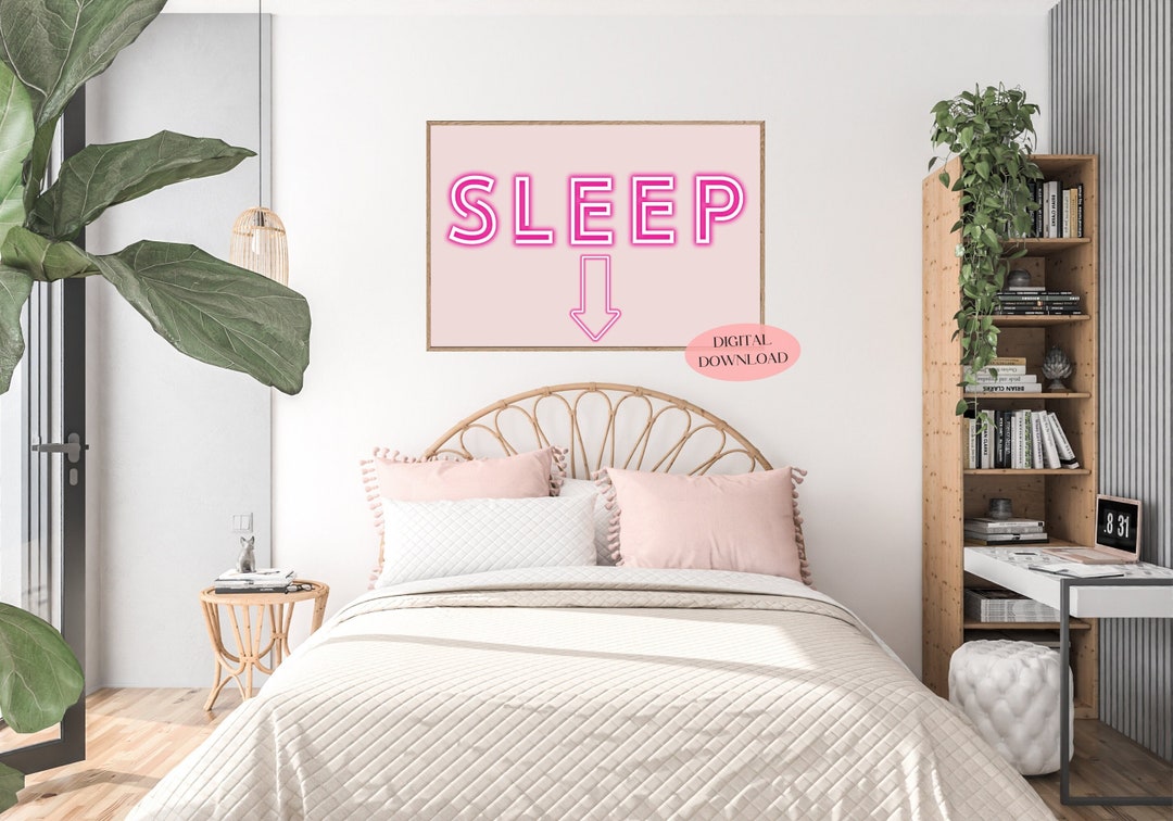 Sleep Wall Art, Sleep Sign, Over the Bed Wall Decor, DIGITAL DOWNLOAD ...