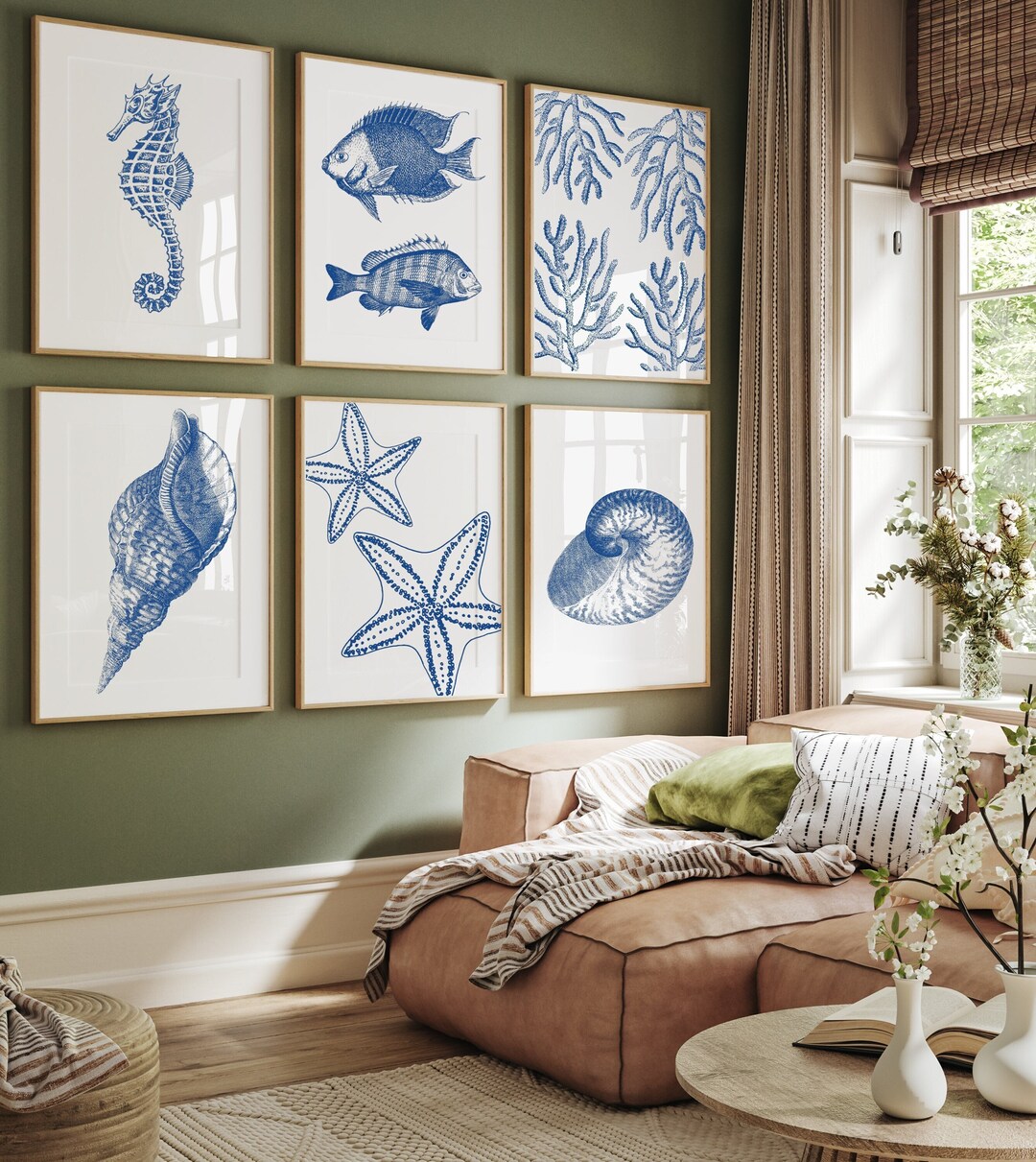 Coastal Gallery Wall Set, Boho Beach Wall Art, DIGITAL DOWNLOAD, Set of ...