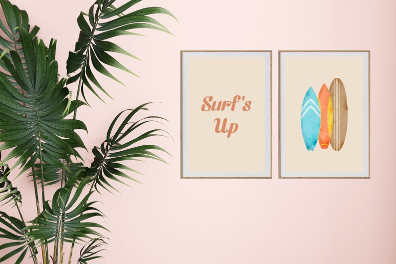Surf's Up, Surf's up Wall Art, Surfboard Wall Art, Digital Download ...