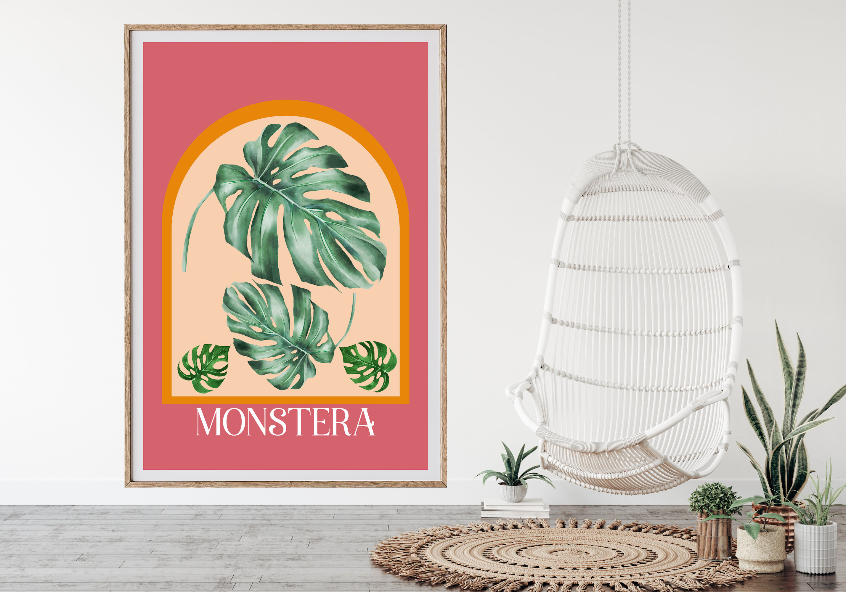 Monstera Wall Art, Monstera Plant Poster, Digital Download, Botanical ...