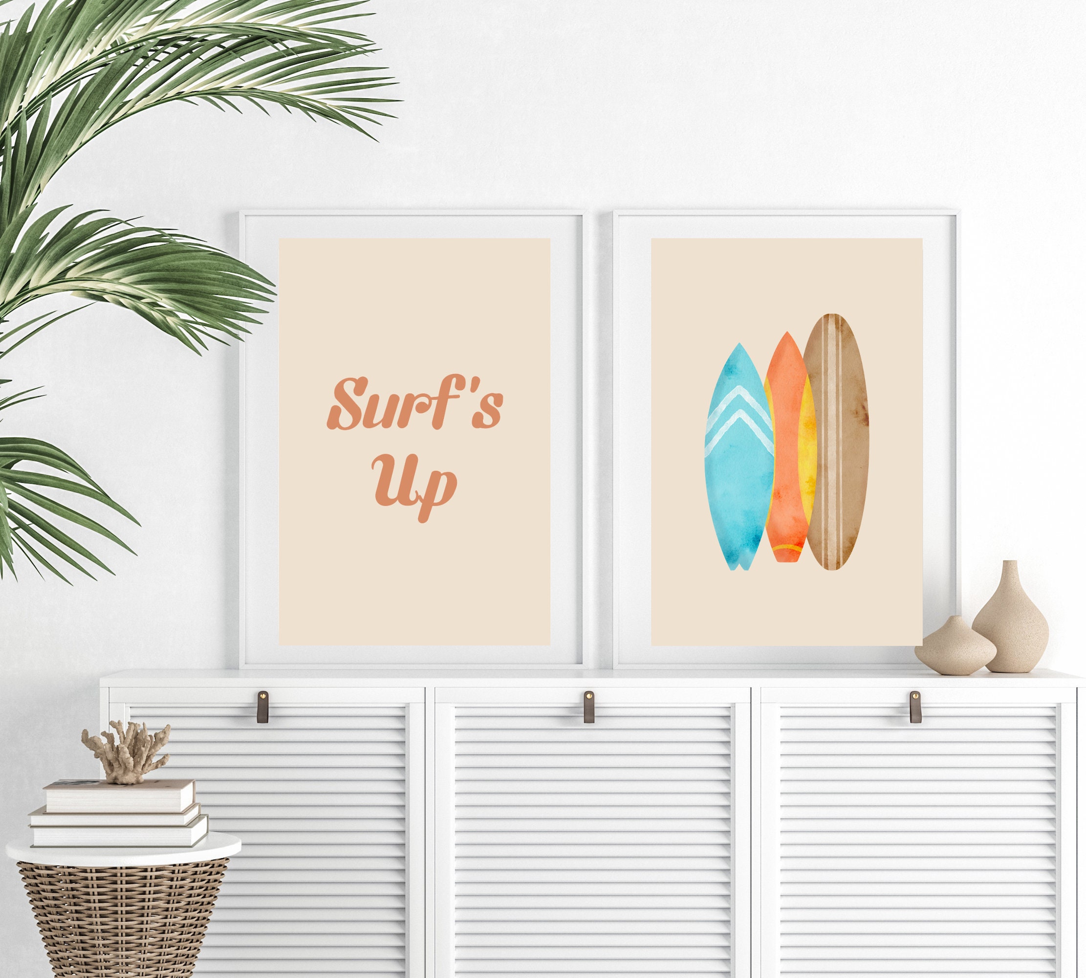 Surf's Up, Surf's up Wall Art, Surfboard Wall Art, Digital Download ...