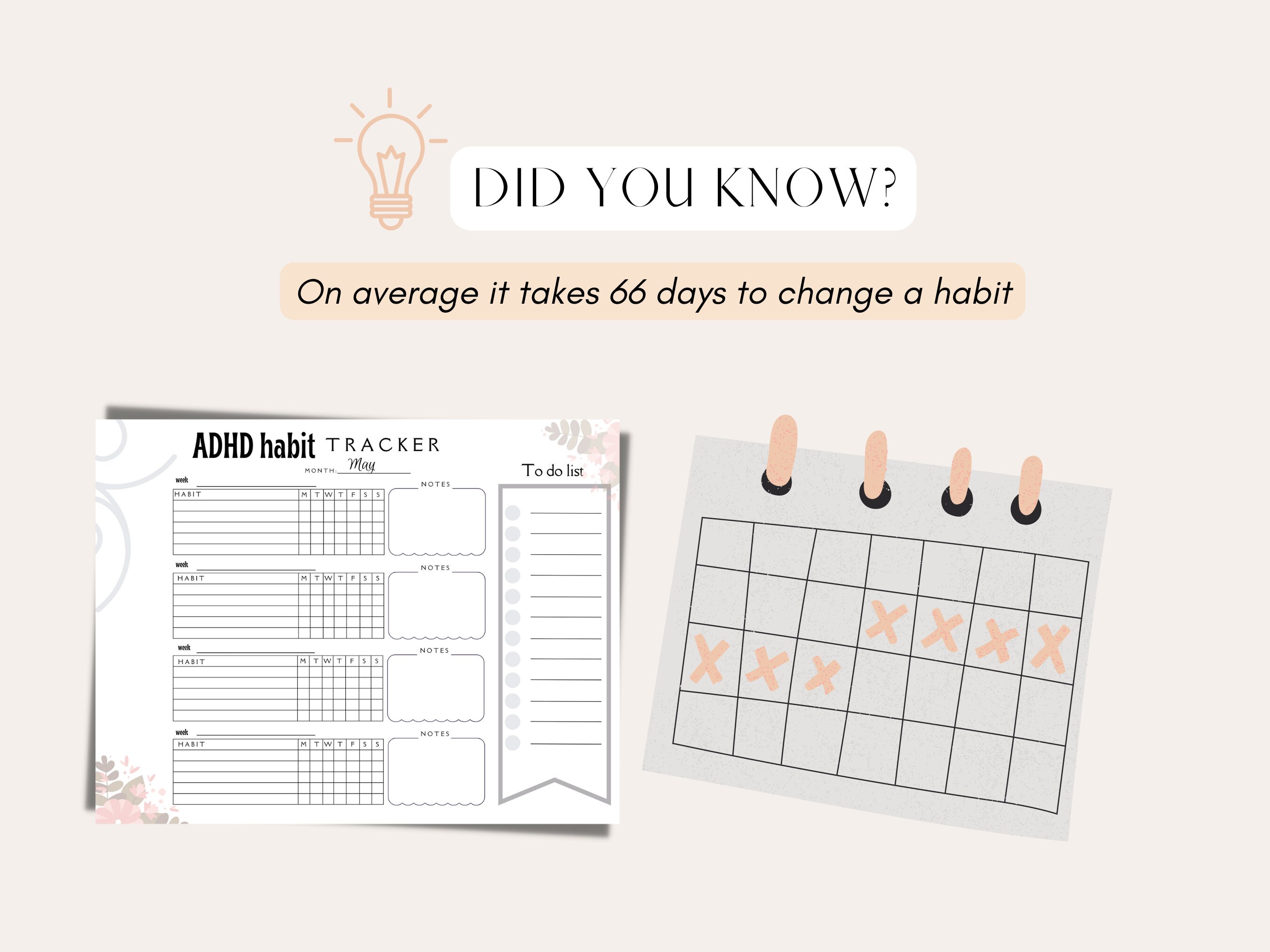 ADHD Habit Tracker and Planner Template - Etsy