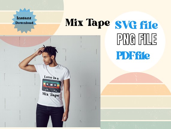 Mix Tape Svg Retro Shirt Design Png I Made You a Mix Tape - Etsy
