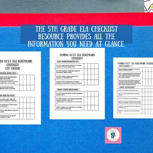 Florida 5th Grade B.E.S.T. Standards English Language Arts Benchmark ...