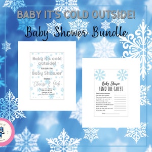 Baby It’s Cold Outside Baby Shower Bundle, Printable Baby Shower ...