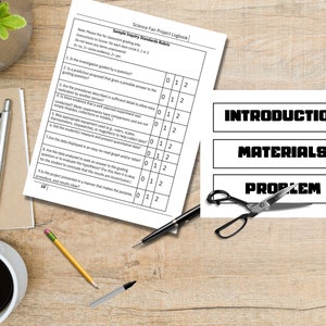 Printable Science Fair Project Log, Science Fair Project Logbook ...