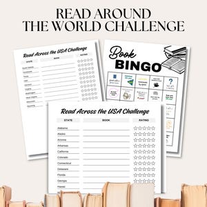 Printable Reading Tracker, Track Your Reading Progress With Maps and ...