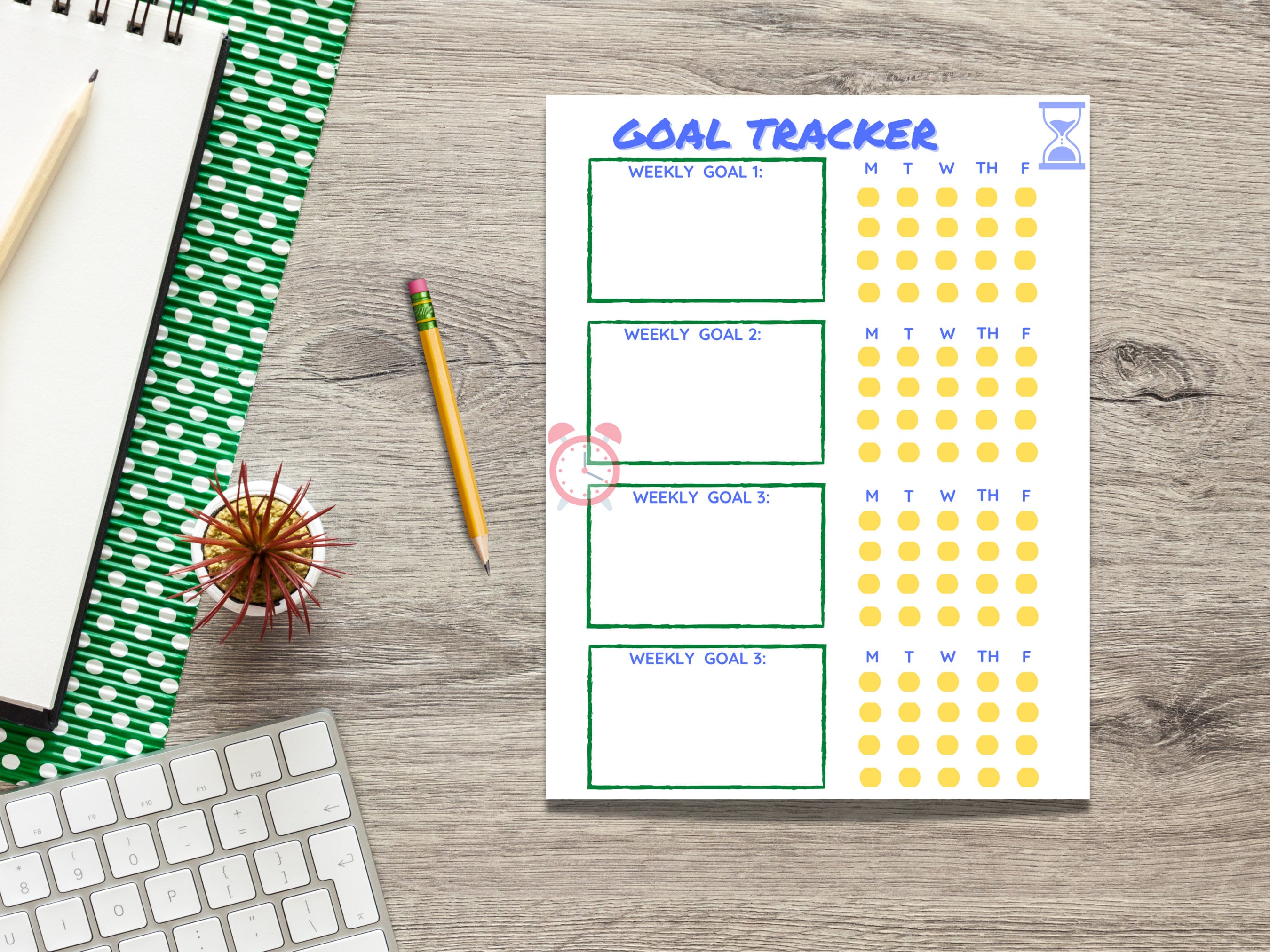Printable Monthly Goal Tracker Habit Tracker, Organize Your Goals and ...