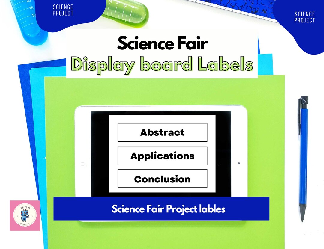 Science Fair Display Boards Labels,science Fair Project Labels, Science ...