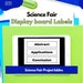 Science Fair Display Boards Labels,science Fair Project Labels, Science ...